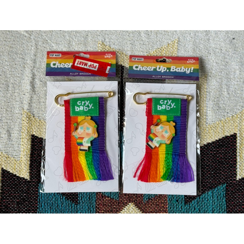 🌈พร้อมส่งในไทย🇹🇭🌈 เข็มกลัดสีรุ้ง Cry baby cheer up pop mart แท้💯 เข็ม ...