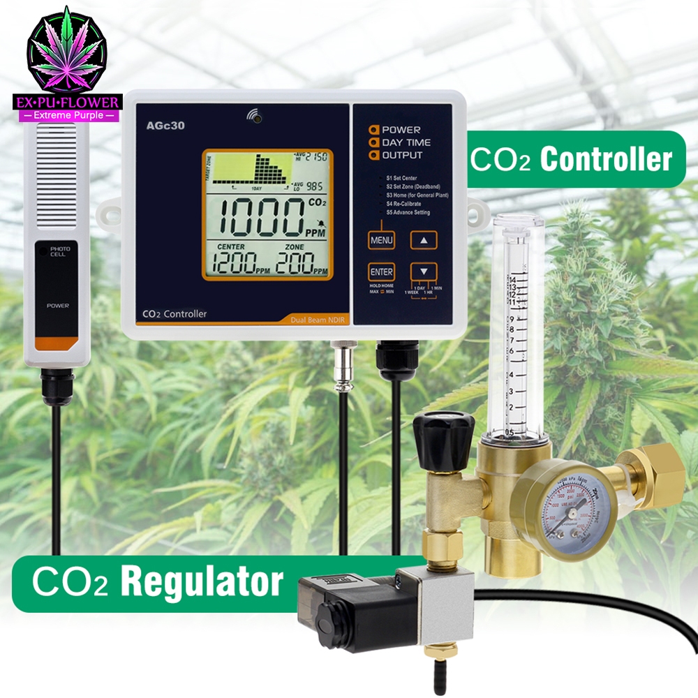CO2 Controller CO2 Regulator เครื่องวัดและควบคุมก๊าซคาร์บอนไดออกไซด์ ควบคุมก๊าซคาร์บอนสำหรับห้อง ...