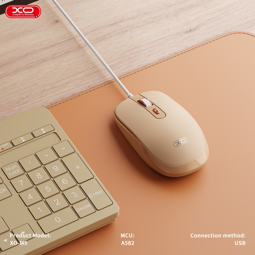 เมาส์ XO รุ่น M9 USB Wire Mouse Streamlined Design เมาส์ usb ยาว1.5เมตร ...