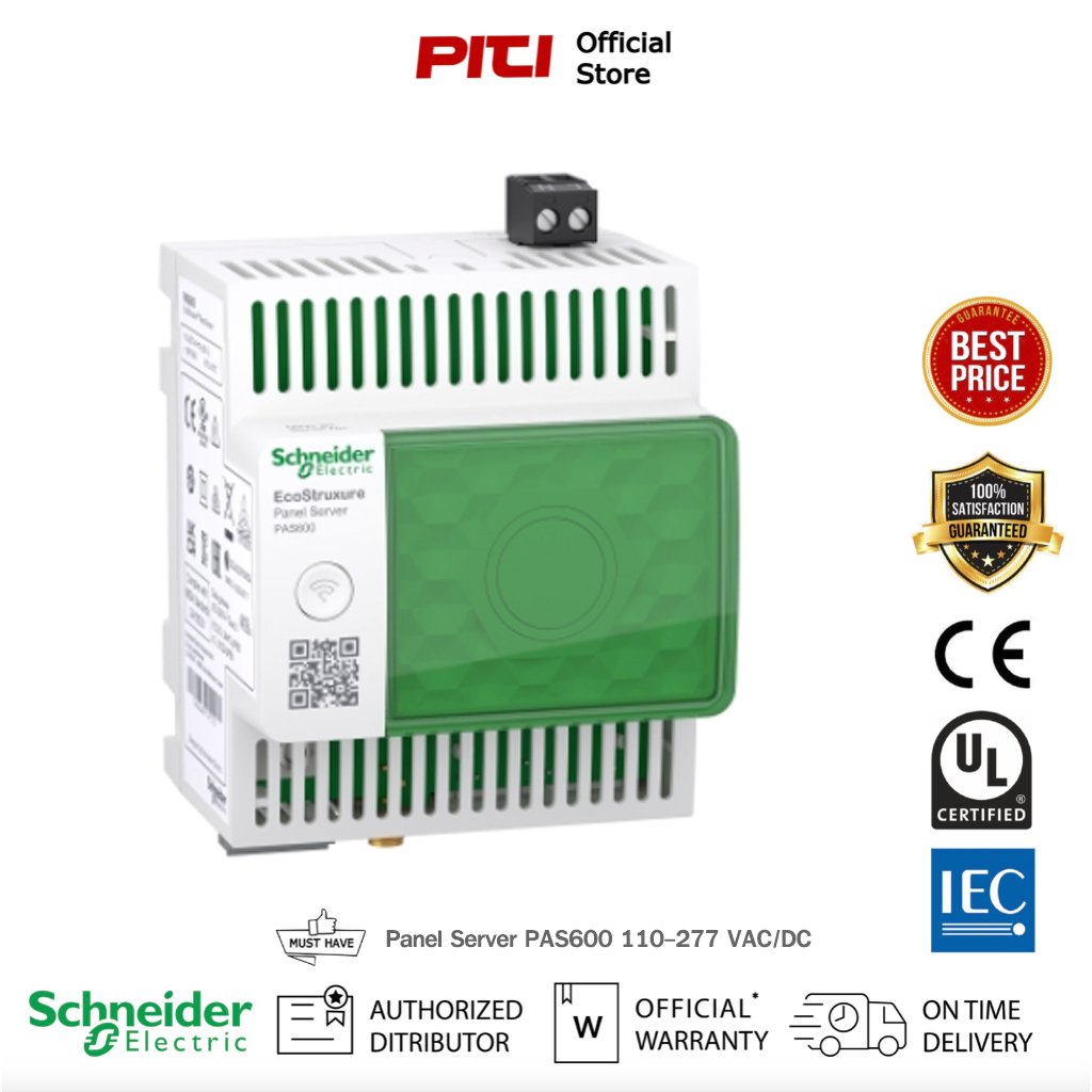 Schneider Panel Server PAS600 110-277VAC/DC EcoStruxure Panel Server ...