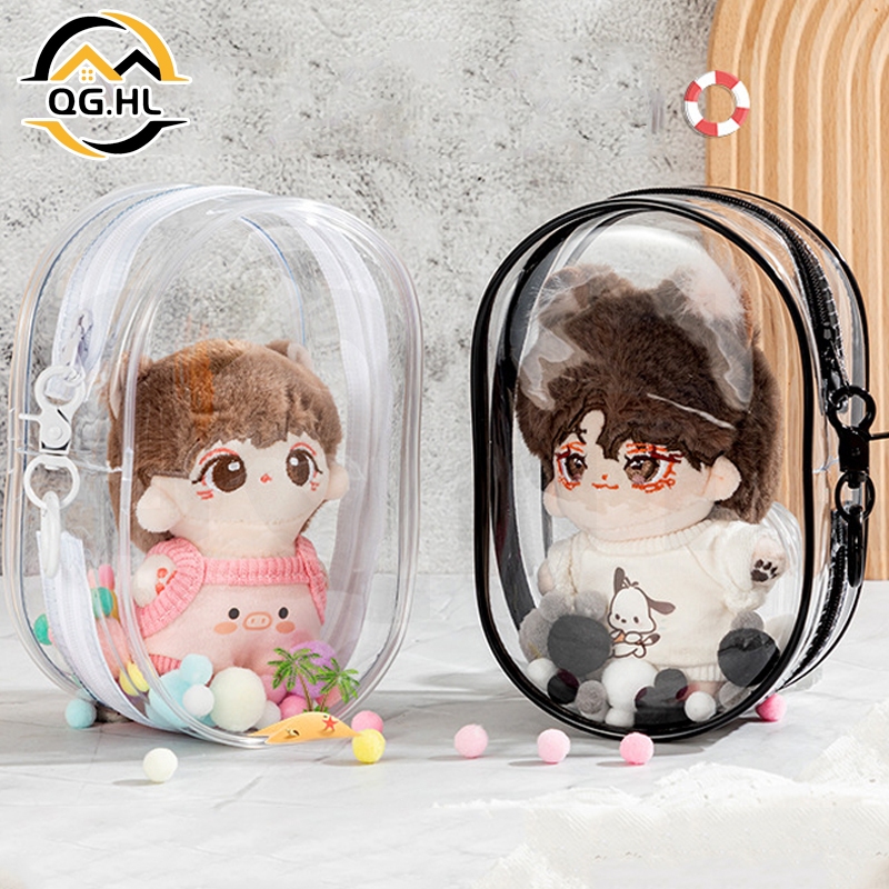 ซองใส่ Labubu 17cm กระเป๋าใส่ art toy PVC แบบใส labubu macaron storage ...