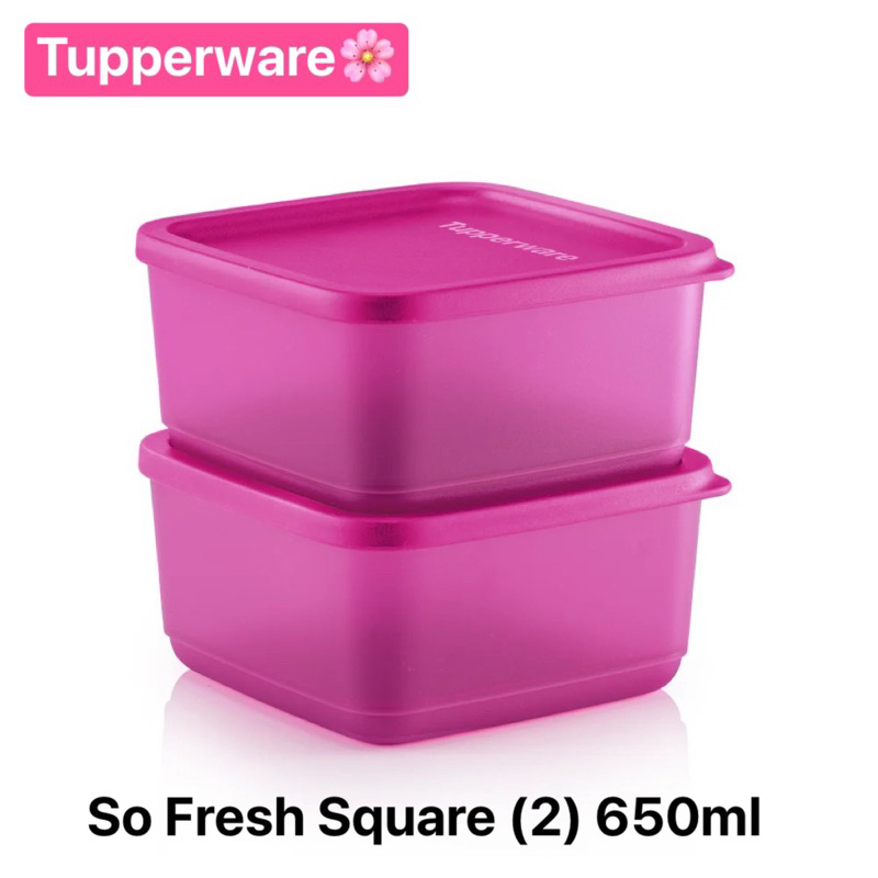 Tupperware รุ่น So Fresh Square (2ใบ) ขนาด 650ml แช่เย็นได้ | Shopee ...