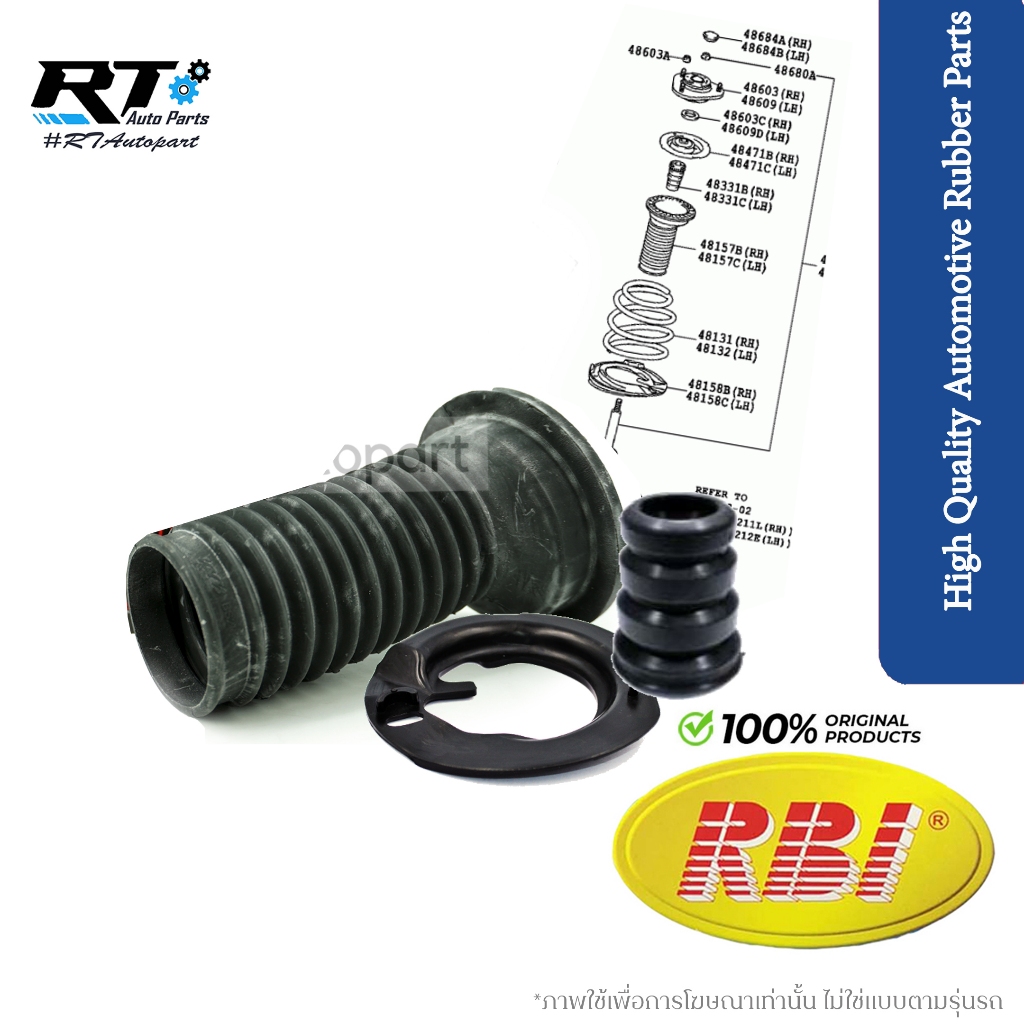 Toyota ชุดกันกระแทกโช้คหน้า Toyota Altis ZRE171 ปี14-20 แท้/ กันฝุ่น ...