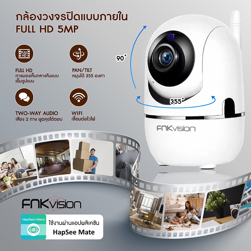 FNK-U21 WiFI Full HD กล้องวงจร IP Camera กล้องวงจรปิดไร้สาย | Shopee ...