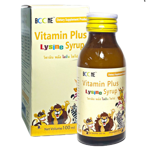 Boone Vitamin Plus Lysine syrup (100ml) บูน บูเน่ วิตามิน พลัส ไลซีน ไซ ...