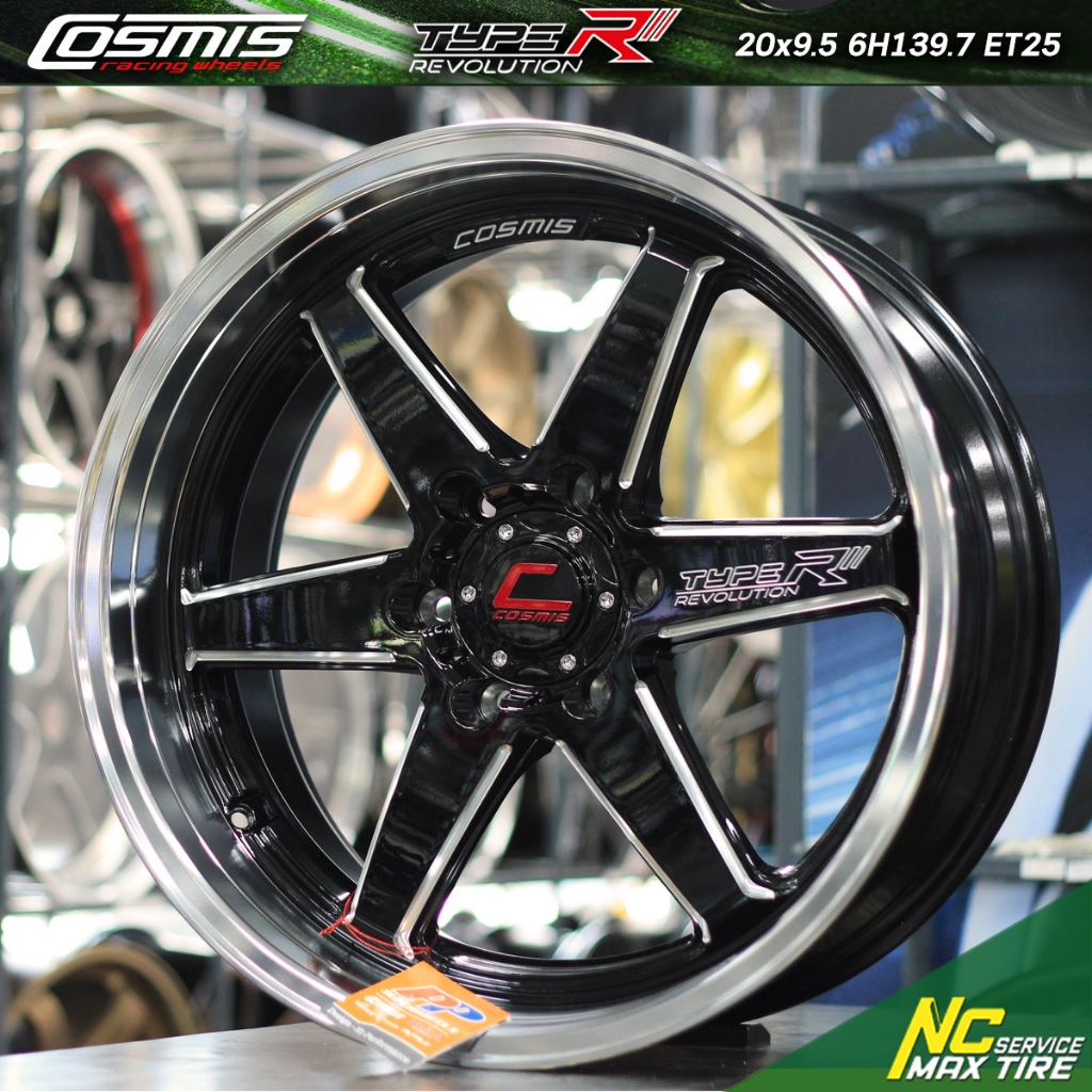 ล้อแม็กขอบ20 / Cosmis Type-R Revolution / 20x9.5 6H139.7 ET25 / ดำขอบ ...