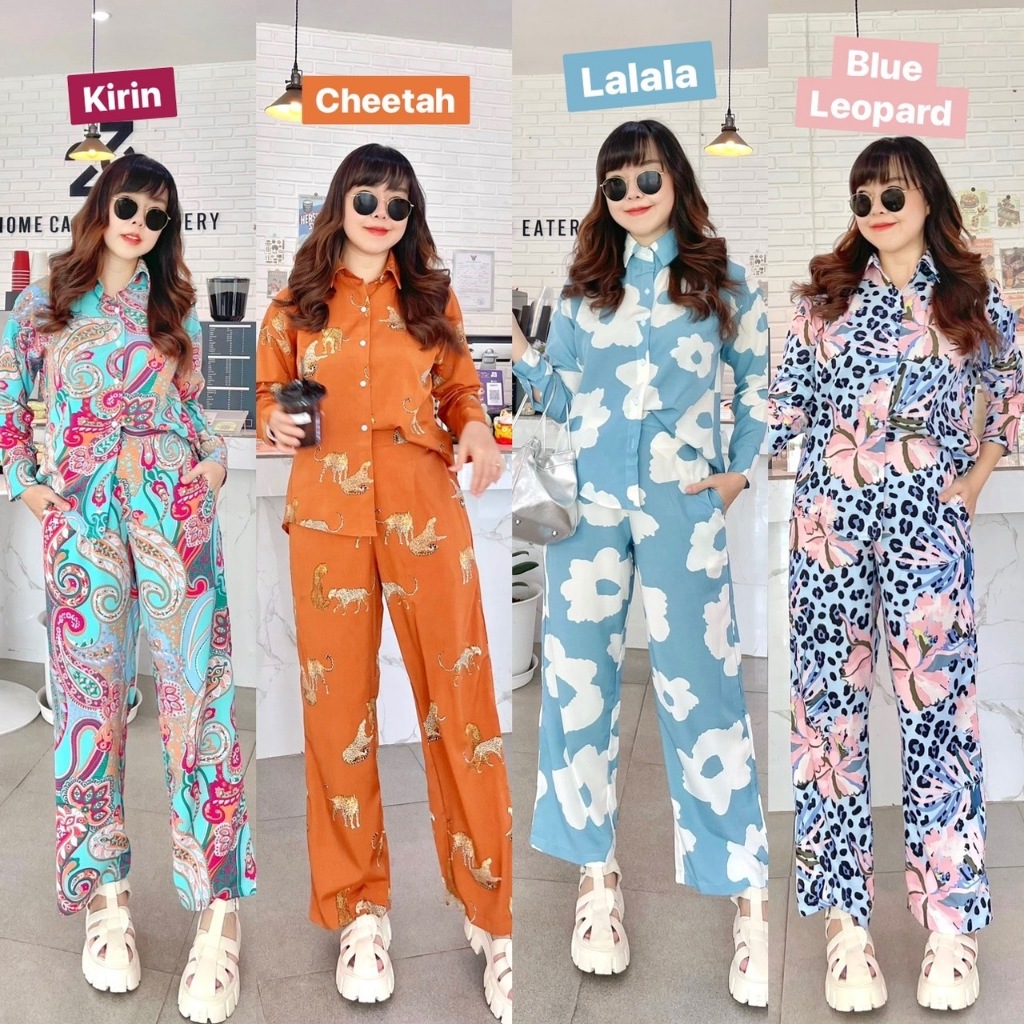 Code : SET *แขนยาวขายาว* 4 ลายมาใหม่สุดๆ (Kirin/ Cheetah / Lalala ...