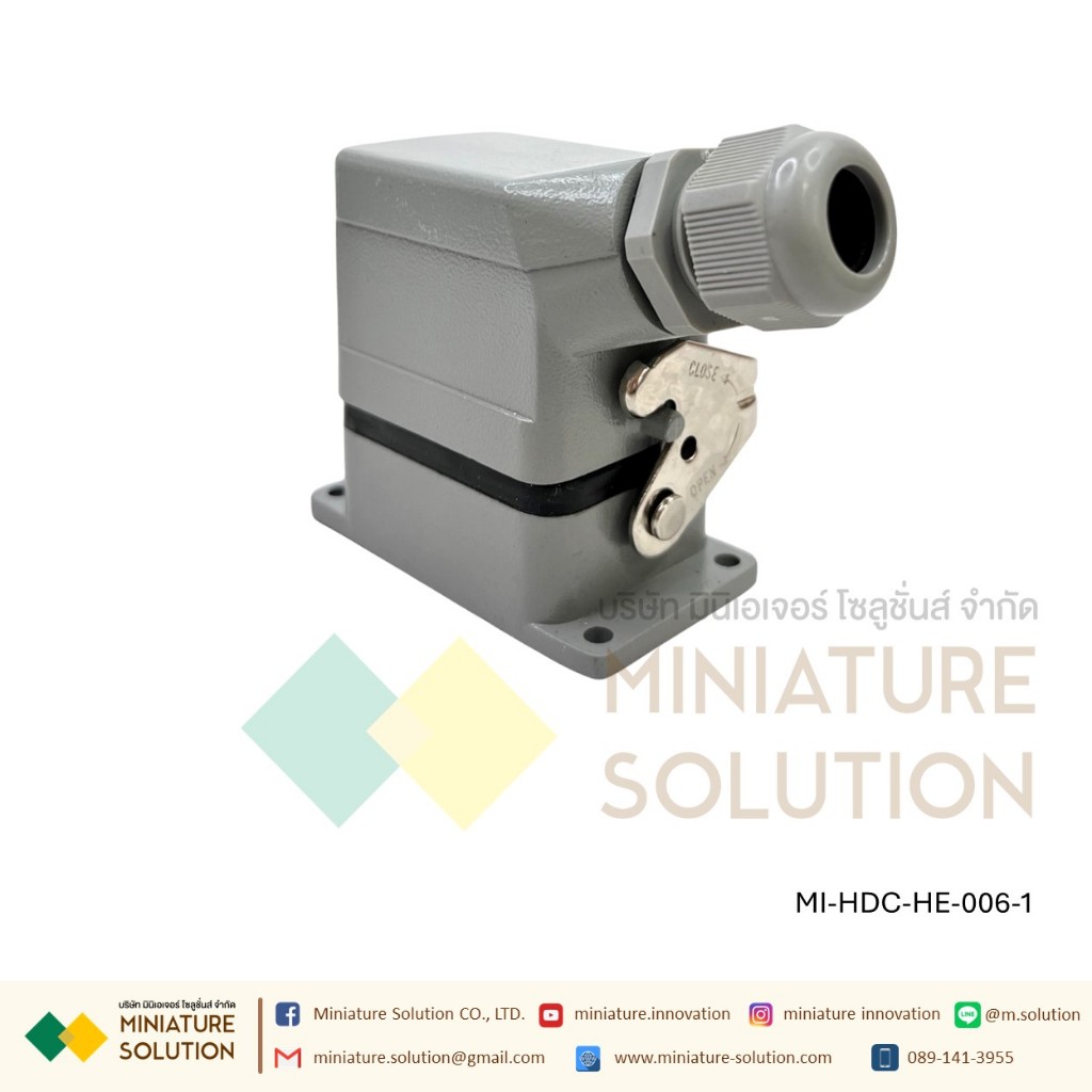 ปลั๊กเชื่อมต่อใช้สำหรับงานหนัก Heavy Duty Connectors Power แบบขันสกรู16A 500V HDC-HE-4/6/10/16 ...