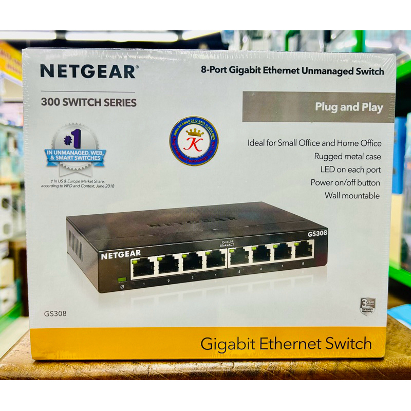 GS308 Gigabit Switch 8port Unmanaged Netgear | Shopee Thailand