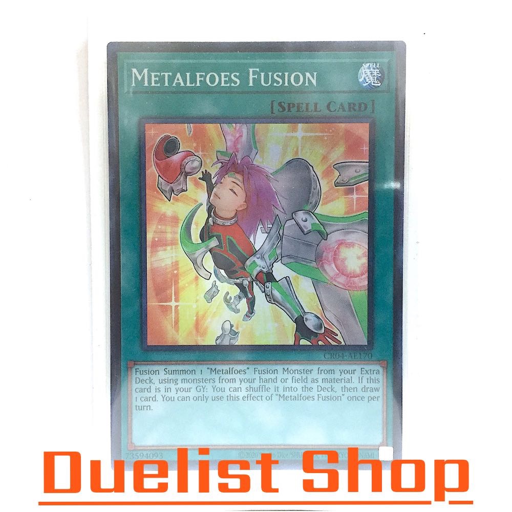 Metalfoes Fusion (SR) Spell [Normal] ชุด CR04-AE170 การ์ดยูกิโอ (Yu-Gi-Oh!) OCG Asia ENG ...