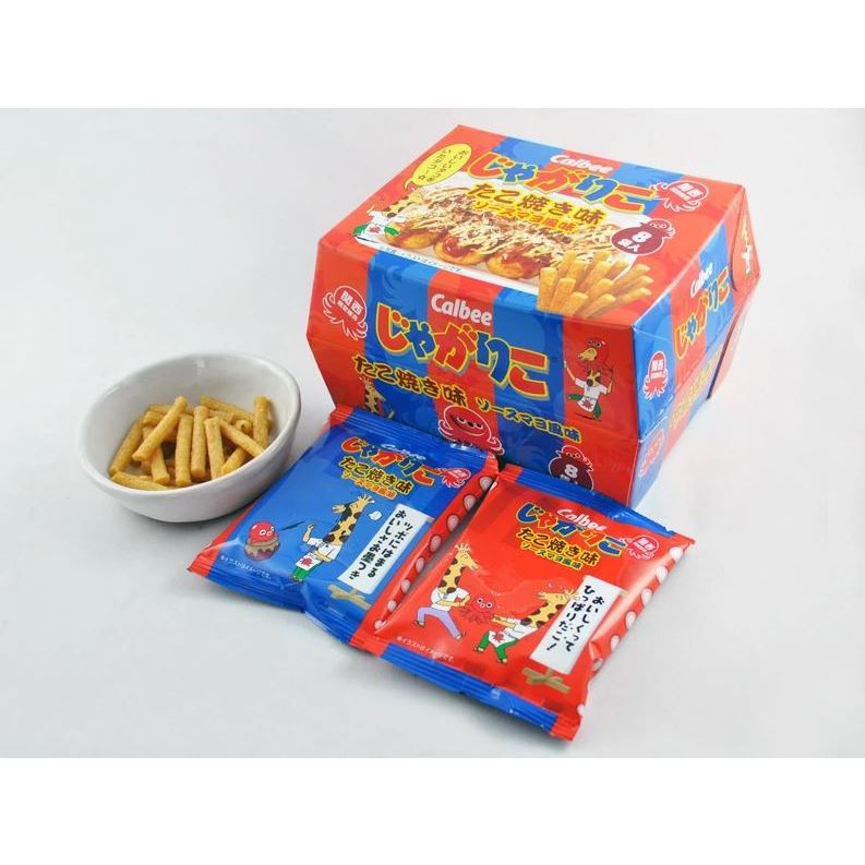 Calbee Jagariko Osaka Octopus Takoyaki Flavor Sauce Mayo 8P รสทาโกะยากิ ...