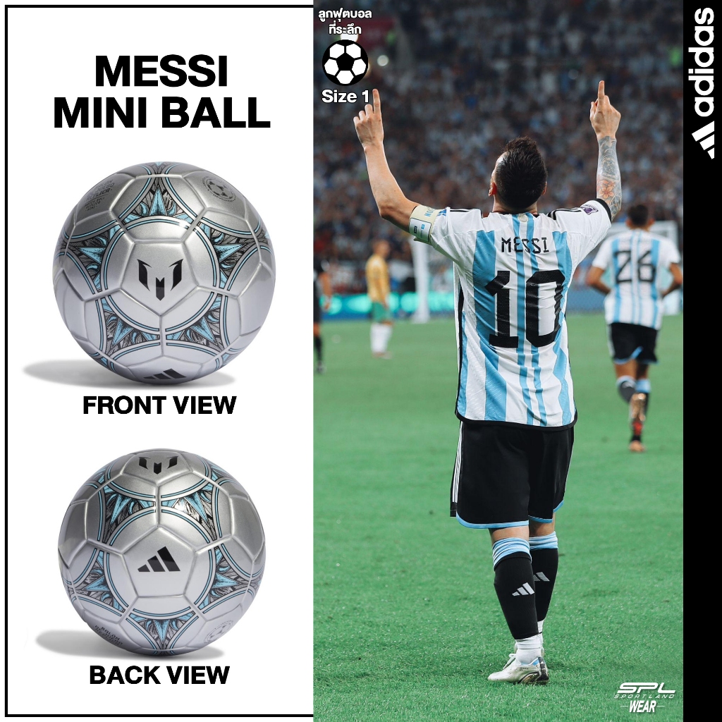 Adidas อาดิดาส ฟุตบอล เบอร์ 1 Football Messi Mini Ball IA0968 (500 ...