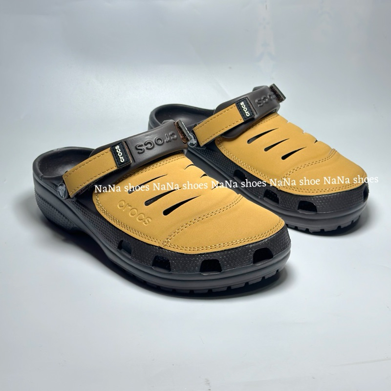 ร้องเท้า หัวโต Crocs Mens Yukon Clog Half leather มีพร้อมส่ง3สีดํา ...