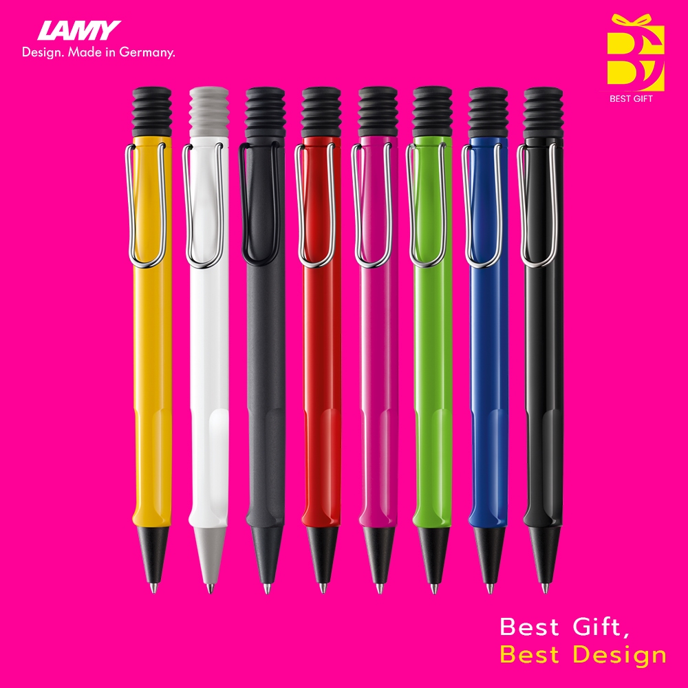 ปากกาสกรีนชื่อ ลูกลื่น LAMY Safari Ballpoint Pen 8 สี พร้อมใบรับประกัน และกล่องปากกา LAMY ...