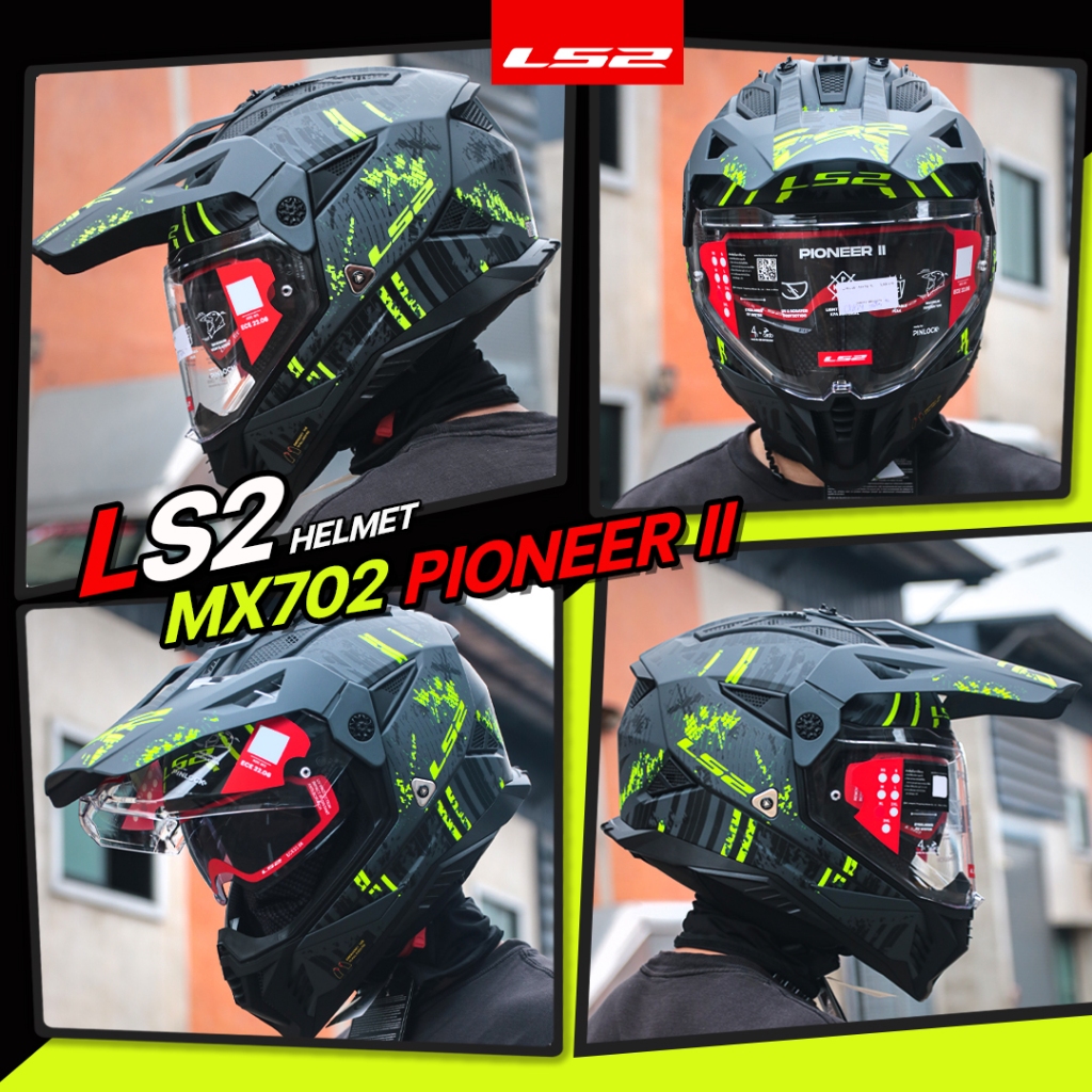 หมวกกันน็อค LS2 HELMET รุ่น MX702 PIONEER IIและ MX708 FAST II สไตล์ทัวร์ริ่ง แอดเวนเจอร์ ลายใหม่ ...