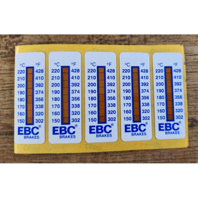แผ่นวัดอุณหภูมิ , สติ๊กเกอร์ Temperature Indicator Stripes EBC Brakes ...