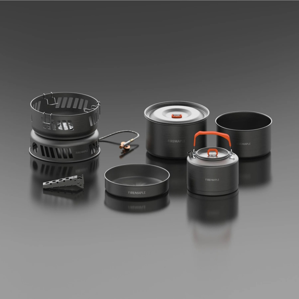 Fire maple Cooking Kit W/gas Burner ชุดเซ็ตหม้อ กระทะพร้อมเตา | Shopee ...