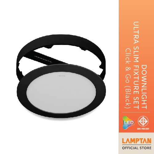 LAMPTAN โคมไฟติดลอย LED DOWNLIGHT ULTRASLIM FIXTURE SET CLICK & GO ติด ...