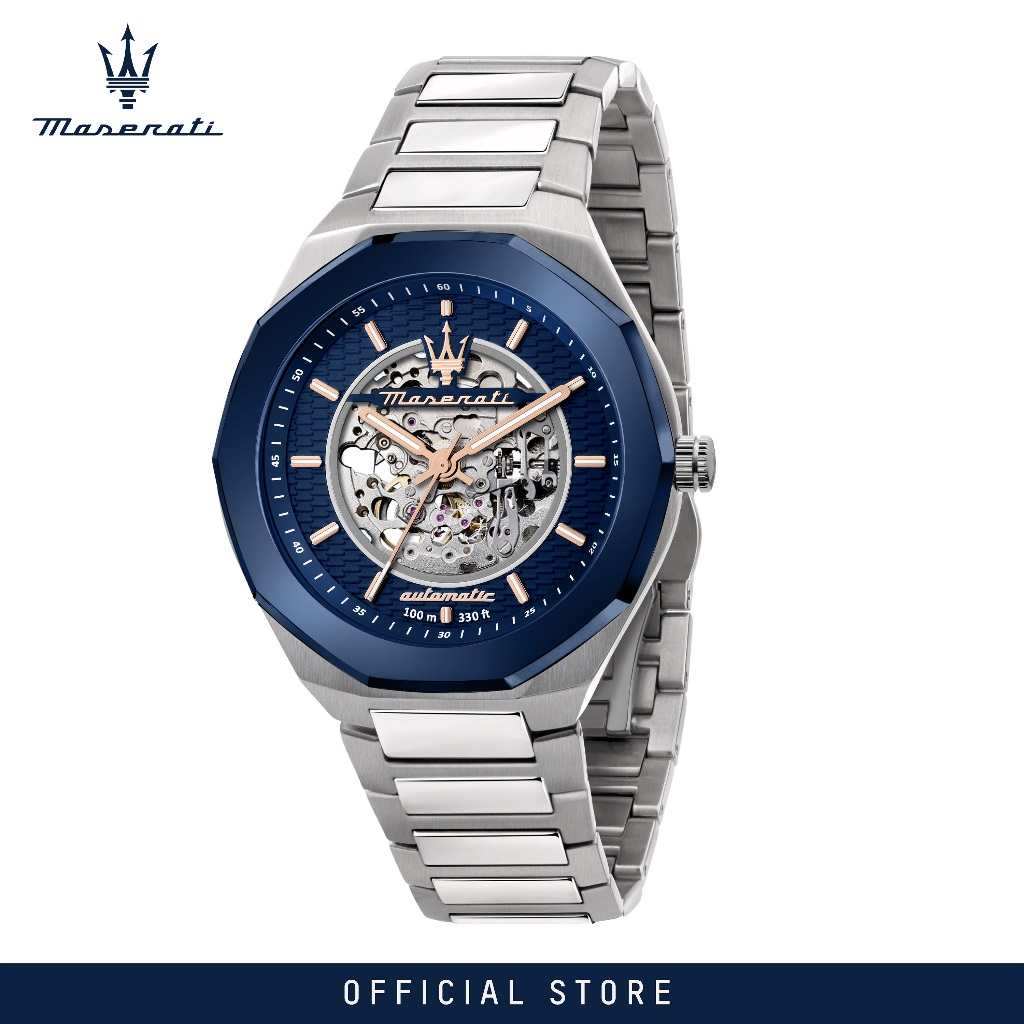 【2 Years Warranty】Maserati Stile 45mm Men's Automatic นาฬิกาข้อมือ ...
