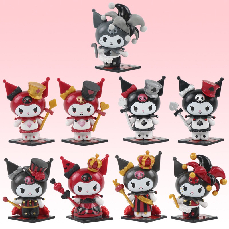 โมเดล ของสะสม ของตกแต่ง ตัวการ์ตูนคุโรมิ แฟนซี Kuromi Fancy เซ็ต 8 ตัว ...