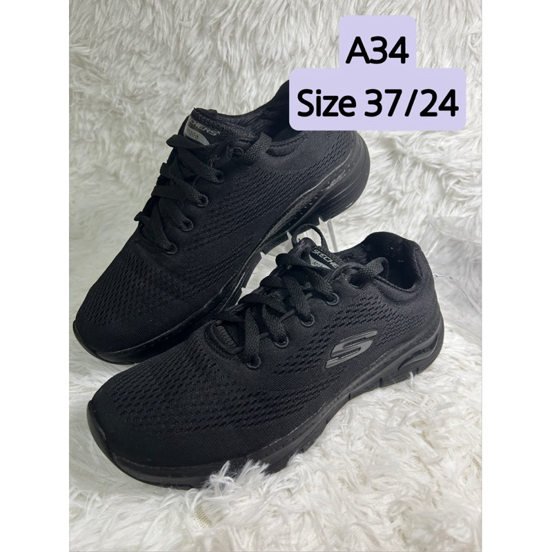 A34 รองเท้าผ้าใบสุขภาพมือสอง แท้ size 37/24 แนะนำเท้า 37-38ใส่ | Shopee Thailand