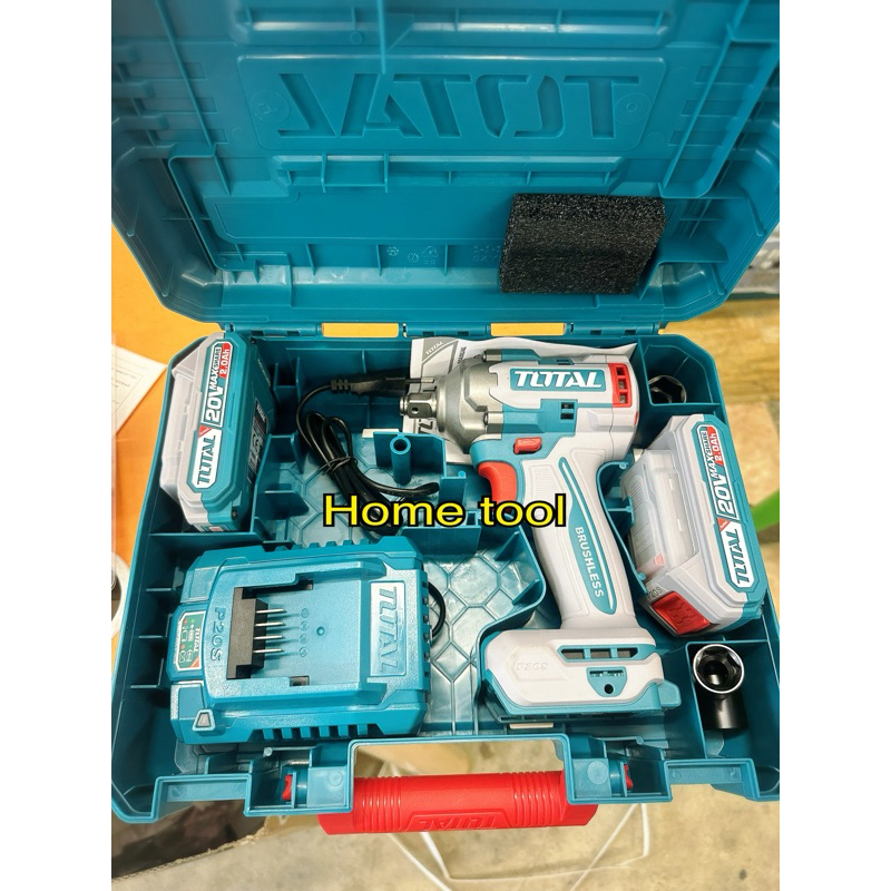 TOTAL บล็อกกระแทก ไร้สาย 400Nm BL motor แบตเตอรี่ 20V. 1/2" รุ่น ...