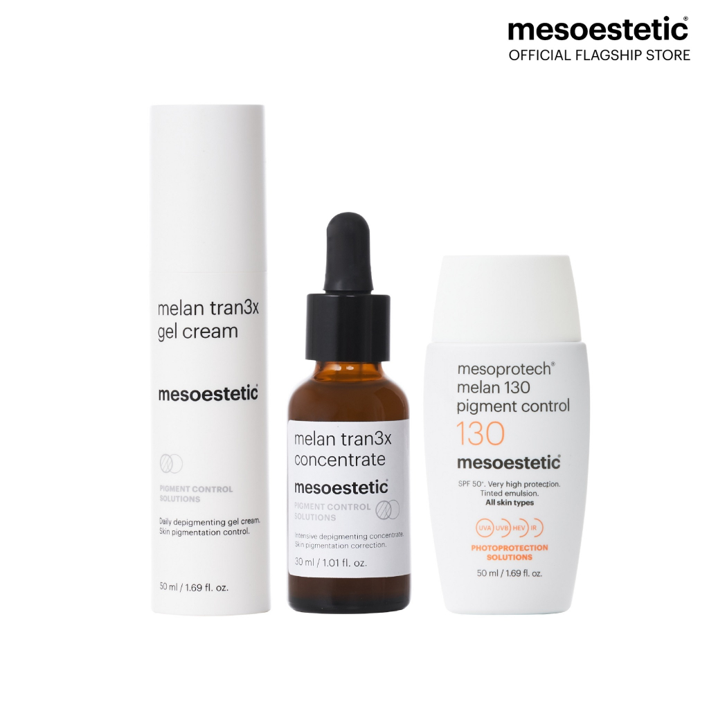 melan tran3x concentrate + melan tran3x gel cream + melan 130 pigment ...
