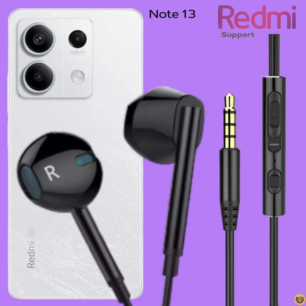 หูฟัง สมอลทอล์ค สำหรับ Redmi Aux 3.5mm เรดมี่ Note 13 สวมใส่สบาย เสียง ...
