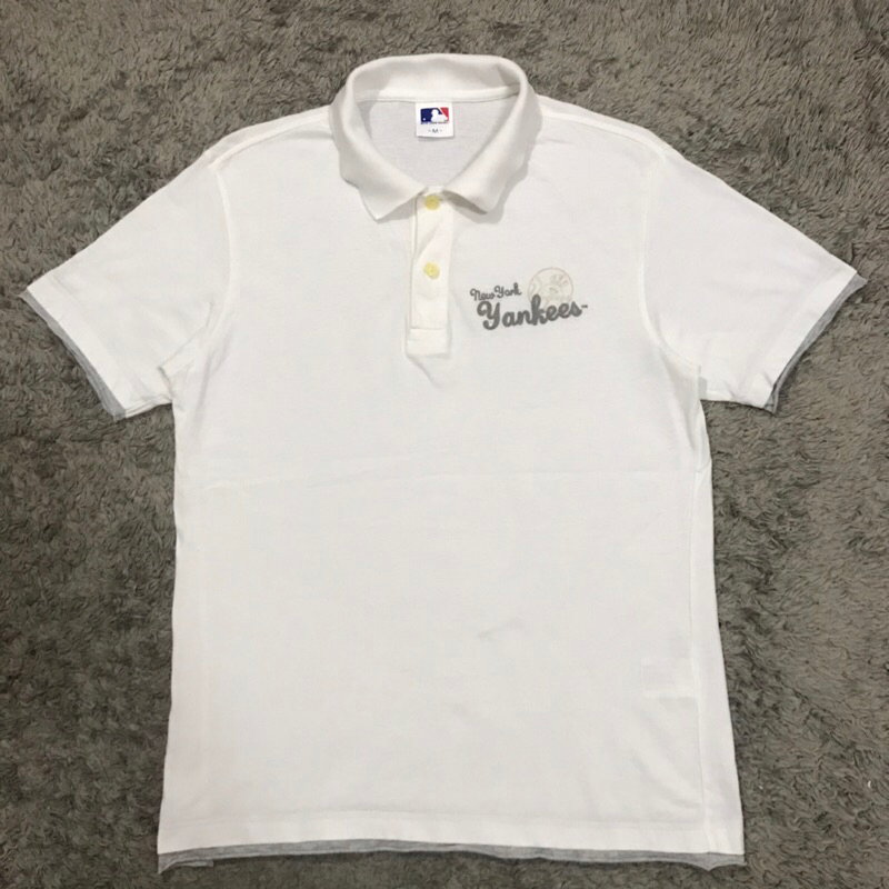 เสื้อคอโปโล Uniqlo x MLB New York Yankees มือสองของแท้ | Shopee Thailand