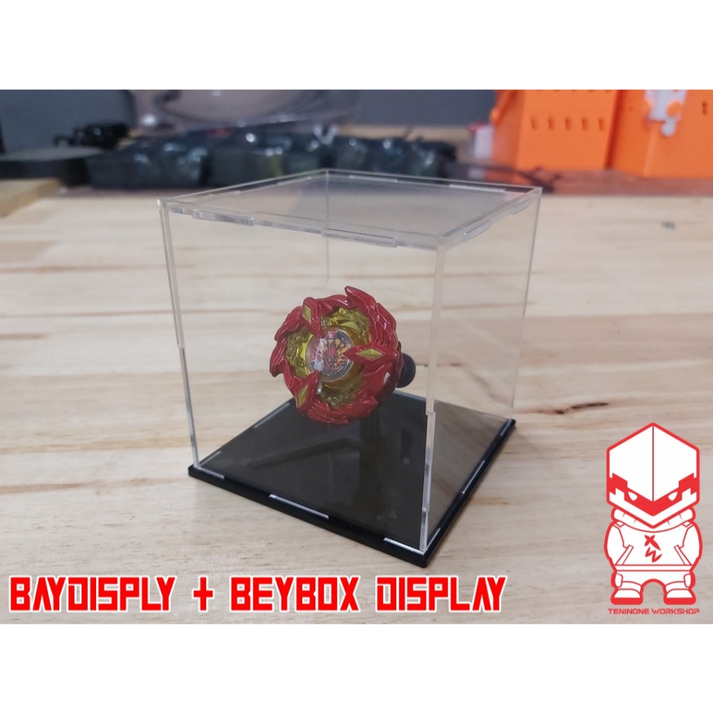 beyblade x stand and display box ขาตั้งโชว์เบเบลดและกรอบใสสำหรับใส่โชว์ ...