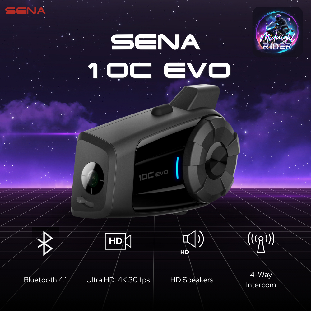 (มี CODE) หูฟังบลูทูธติดหมวกกันน็อคพร้อมกล้องอัดวีดีโอระดับ 4K SENA 10C ...