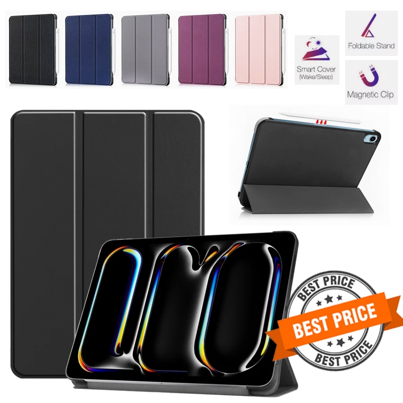3 Fold Slim เคส สำหรับ ไอแพด Air4 Air5 Air 6 2024 Pro 11 2021 22 23 แอร์ 4 5 6 | Shopee Thailand