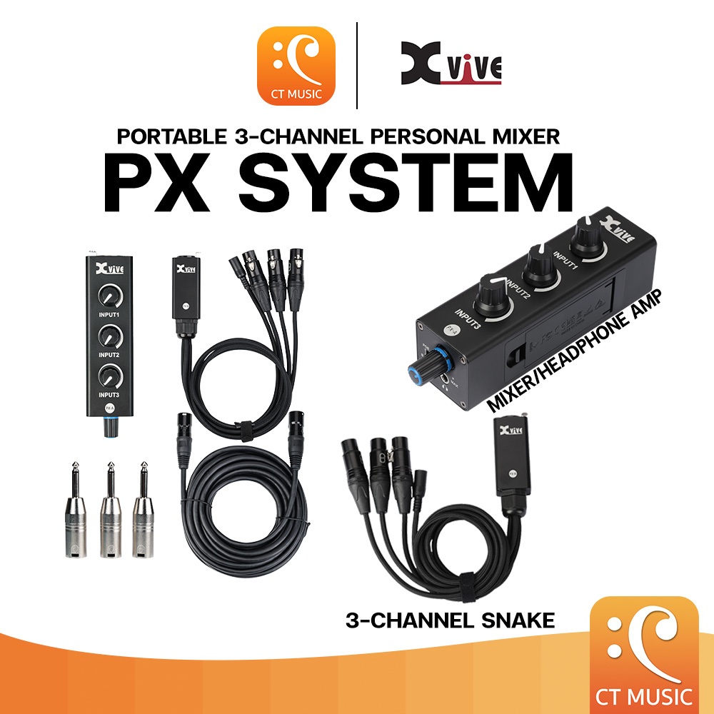 Xvive PX System Portable 3-Channel Personal Mixer XvivePXSystem PX PX-A ...