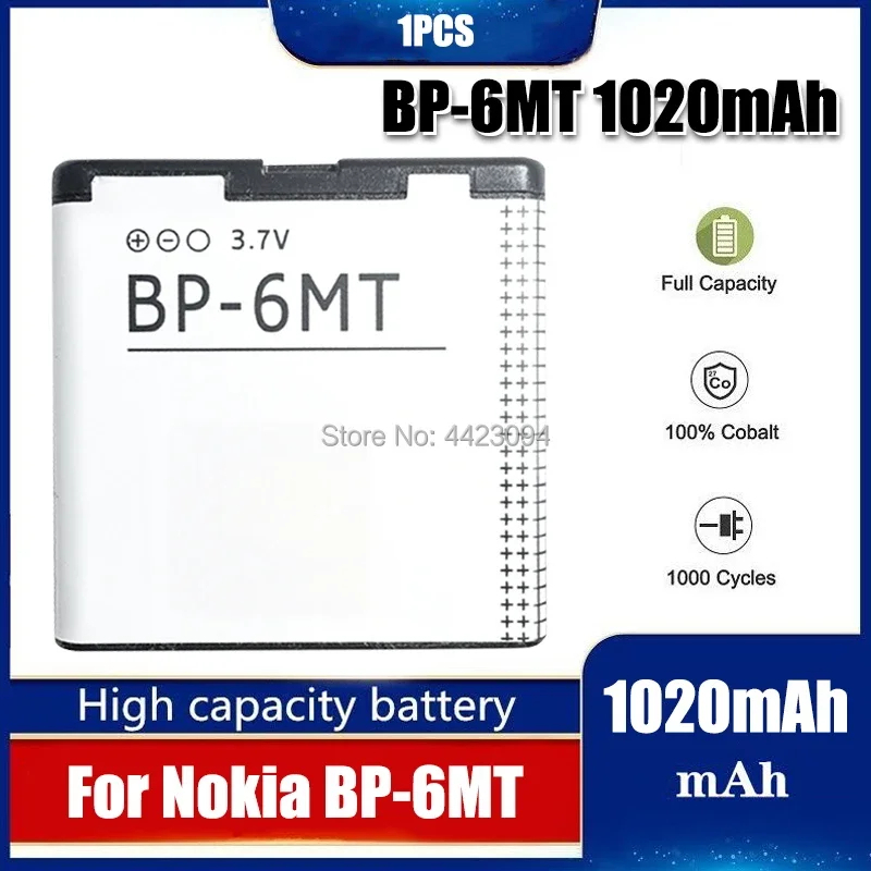 แบตเตอรี่ แท้ BP-6MT สำหรับ Nokia 6720C E51 E51i N78 5610 6110 N82 N81 ...
