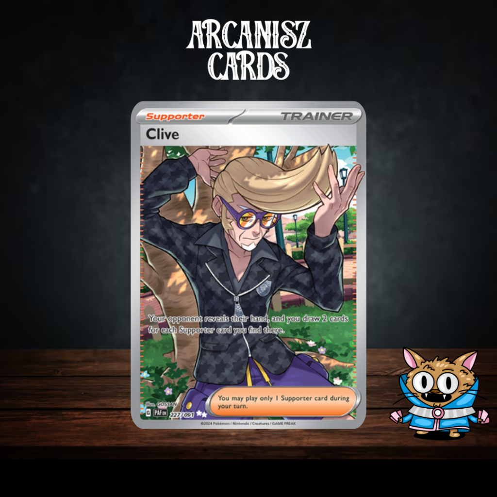 Paldean Fates Clive Full Art 227/91 การ์ดโปเกม่อนภาษาอังกฤษ | Shopee ...