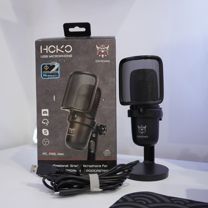 (มือสองเหมือนใหม่) ONIKUMA HOKO MICROPHONE ไมค์สตรีมมิ่ง ASMR Podcast ...