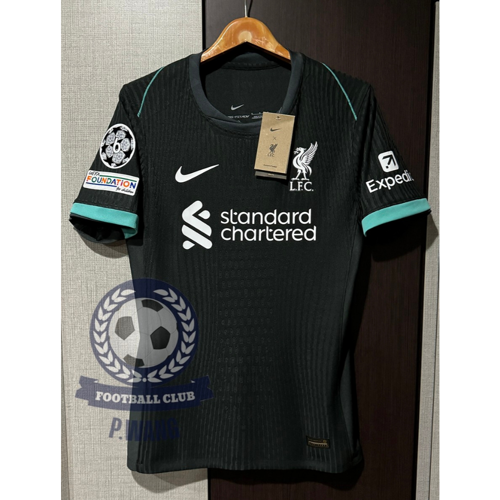 New!! เสื้อฟุตบอล ลิเวอร์พลู Away เยือน (PLAYER) เกรดนักเตะ 2024/25 ฟูลออฟชั่นUCL ชื่อนักเตะ ...