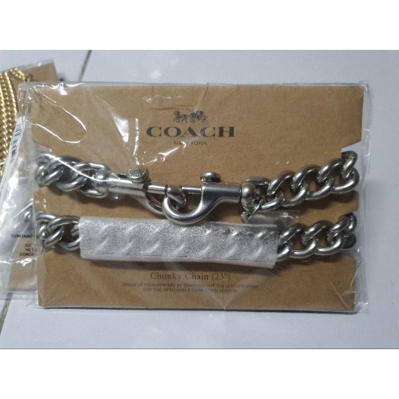 สายโซ่ สะพายเสริม Coach chain strap/chunky chain ใหม่ แท้ | Shopee Thailand