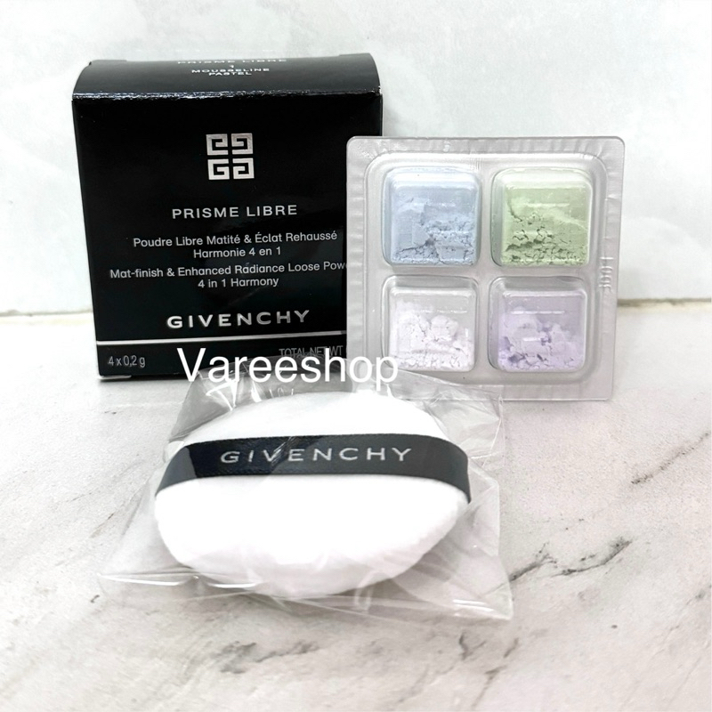 Travel Size Givenchy - Prisme Libre Loose Powder สี N01 Mousseline Pastel ขนาด 4x0.2g (มีพัฟ ...