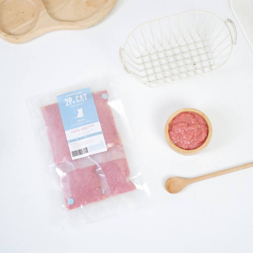 บาร์ฟแมว 2P.Cat - Begin สำหรับแม่แมวและลูกแมว 500g(ขนาด 150 กรัม ด้านใน 4 ซอง) | Shopee Thailand