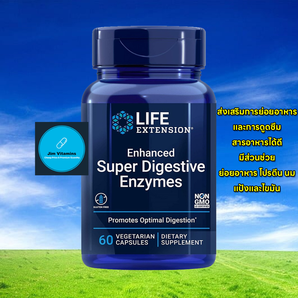 Life Extension Enhanced Super Digestive Enzymes / 60 Vegetarian Capsules | Shopee Thailand