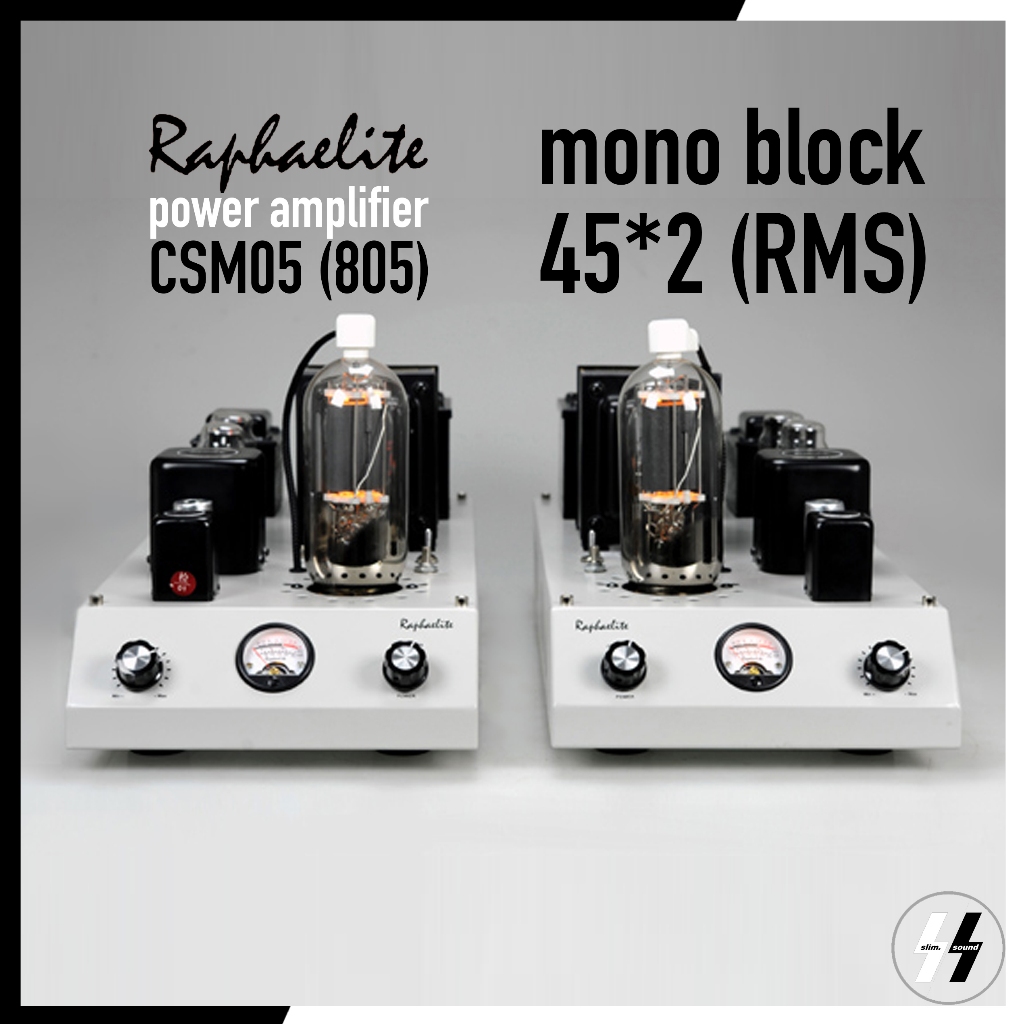 แอมป์หลอด | Raphaelite - CSM05(805) | Vacuum Tube 805x2 - Monoblock ...