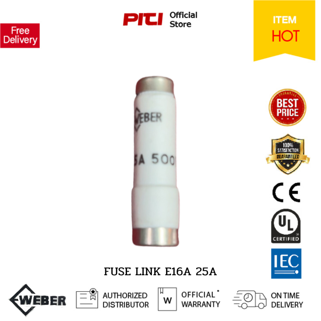 WEBER FUSE LINK E16A 20A IEC 60269 (สินค้าเก่า) | Shopee Thailand