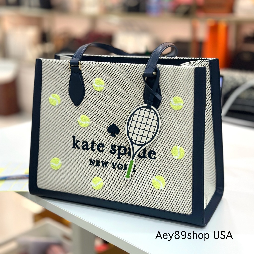 KATE SPADE Ellie Grand Slam Large Tote Tennis | Shopee Thailand