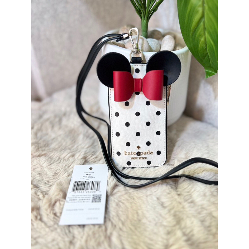 KATE SPADE New York X Disney Minnie Lanyard W กระเป๋าใส่บัตร Kate Spad ...