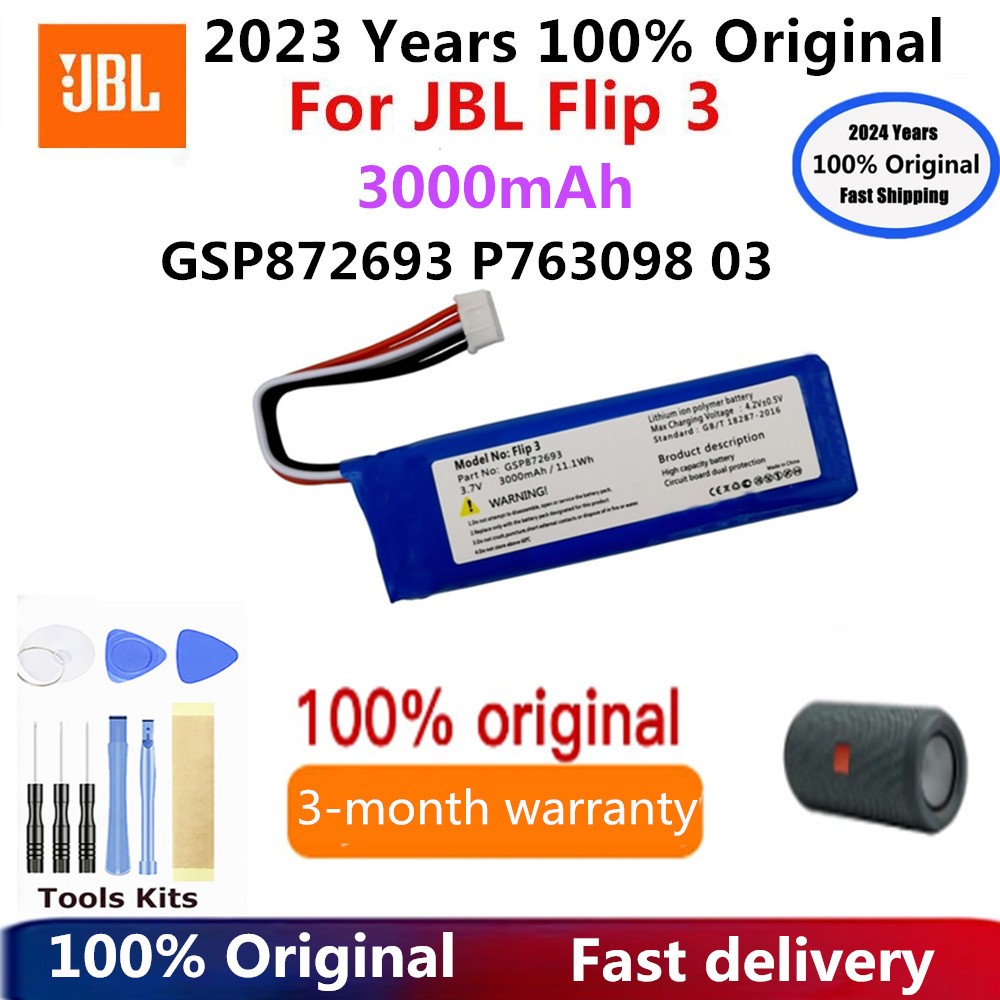 100%Original GSP872693 P763098 03 3000mAh Replacement JBL Flip 3 Flip3 ...