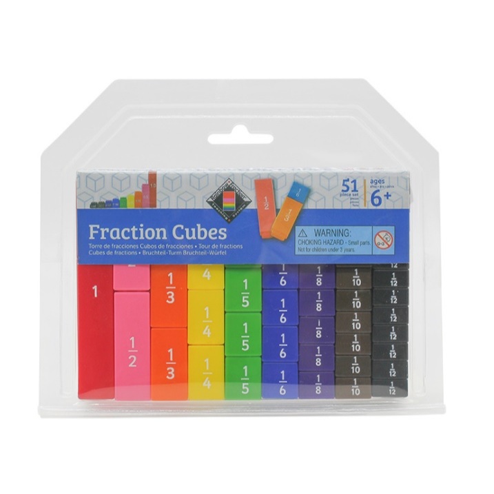 Montessori Rainbow Fraction Tower Cubes / Blocks สอนเศษส่วน ทศนิยม ...
