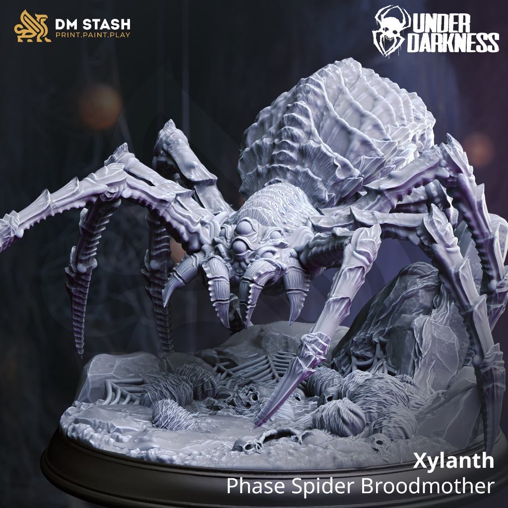 DnD Miniature Giant Spider โมเดลบอร์ดเกม (งานเรซิ่นยังไม่ลงสี) ฐาน 3 ...