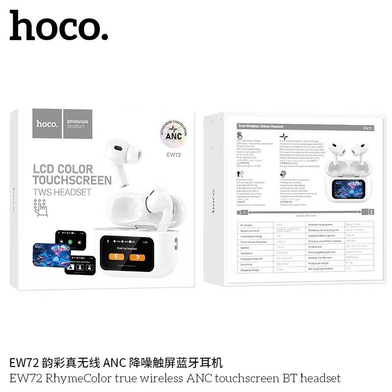 Hoco EW72 หูฟังบลูทูธไร้สาย Wireleless ANC touchscreen BT headset ...