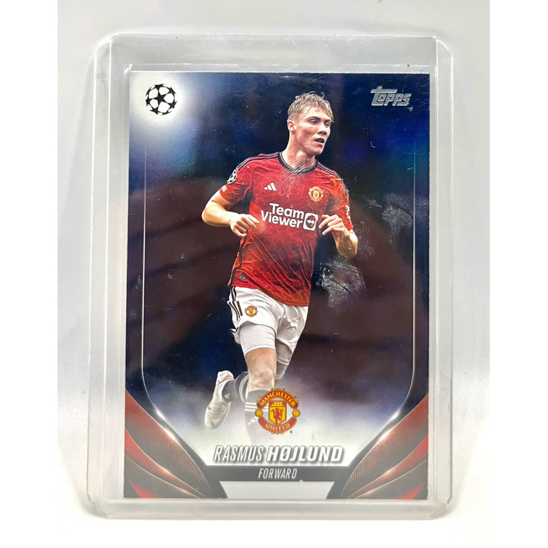 การ์ดแท้ Topp UEFA : Rasmus Hojlund ใบรัน 63/250 ในชุด Manchester ...